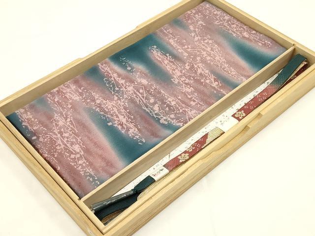 平和屋着物●和装小物　帯締め・帯揚げセット　高麗組 綾出し　霞文　暈し染め　金銀糸　正絹　逸品　未使用　AAAY7099ay