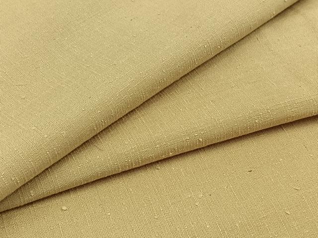 平和屋着物▽本場真綿絢結城紬　単衣　浅黄色　証紙付き　正絹　逸品　AAAY7274jh