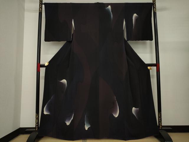 平和屋着物●訪問着　鬼しぼ縮緬　正絹　逸品　AAAY7331ck