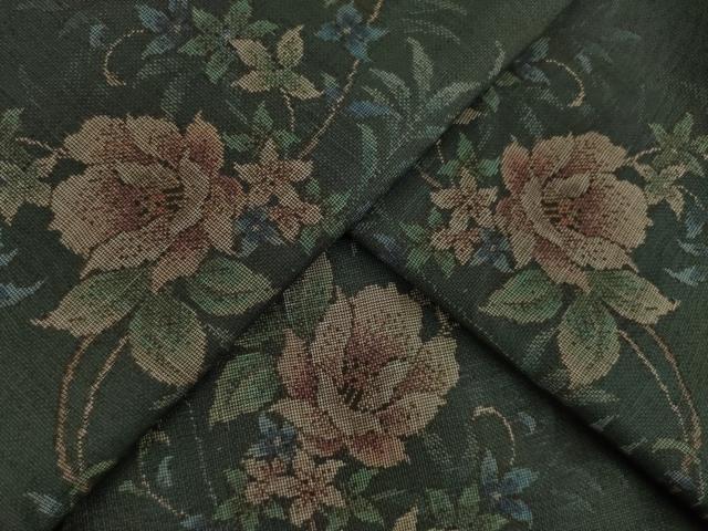 平和屋着物●本場大島紬　カタス9マルキ　花蔦草文　正絹　逸品　AAAY7361ck