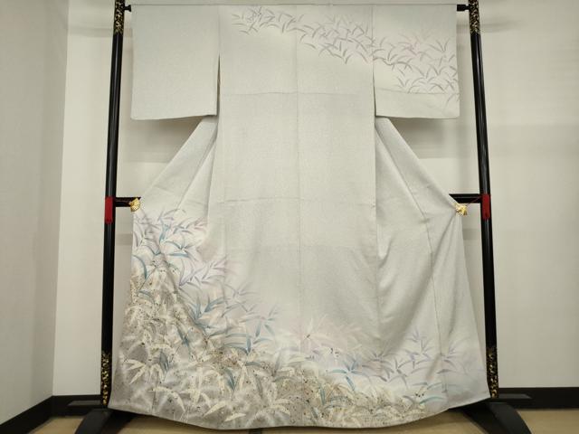 平和屋着物●訪問着　露草文　暈し染め　金彩　三越扱い　正絹　逸品　AAAY7362ck