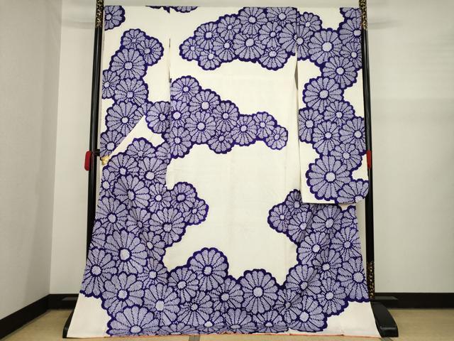 平和屋着物●豪華振袖　総絞り　舞花文　正絹　逸品　AAAY7384ck