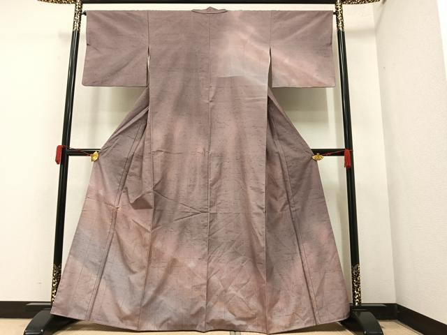 平和屋着物●石川県指定無形文化財　牛首紬　白山工房　手織り　訪問着　樹林文　暈し染め　正絹　逸品　AAAY7894ph