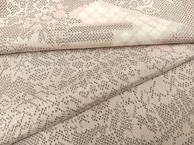 平和屋着物●上質な紬　絞り　草花文　正絹　逸品　AAAY7921ph