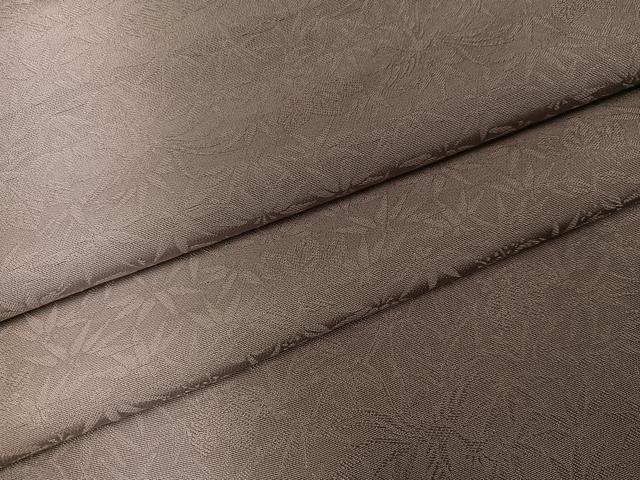 平和屋着物●ファッションデザイナー　コシノアヤコ　小紋　笹地紋　黄海松茶色　暈し染め　正絹　逸品　AAAY7949ph