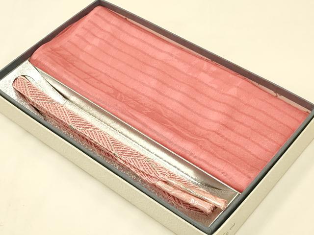 平和屋着物＊夏物　和装小物　帯締め・帯揚げセット　レース組　花地紋　逸品　未使用　AAAY8011ay