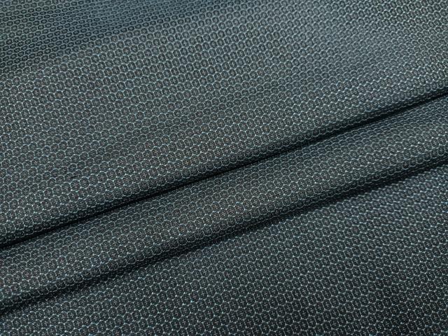 平和屋着物●男性　お召　亀甲柄　正絹　逸品　未使用　AAAY8634ph