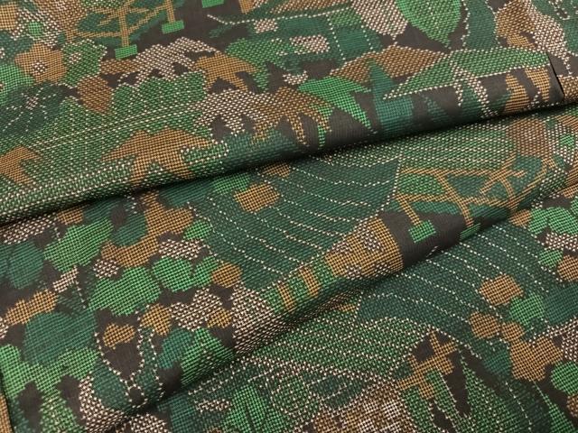 平和屋着物●本場大島紬　一元7マルキ　風景草木文　正絹　逸品　AAAY8645ph