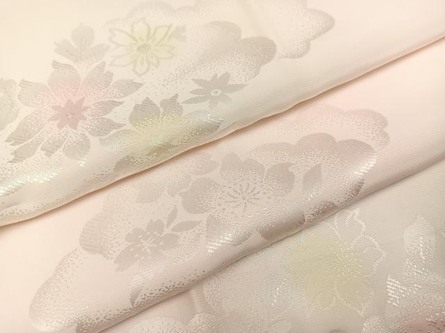 平和屋着物●長襦袢　無双仕立て　草花地紋　暈し染め　正絹　逸品　未使用　AAAY8662ph