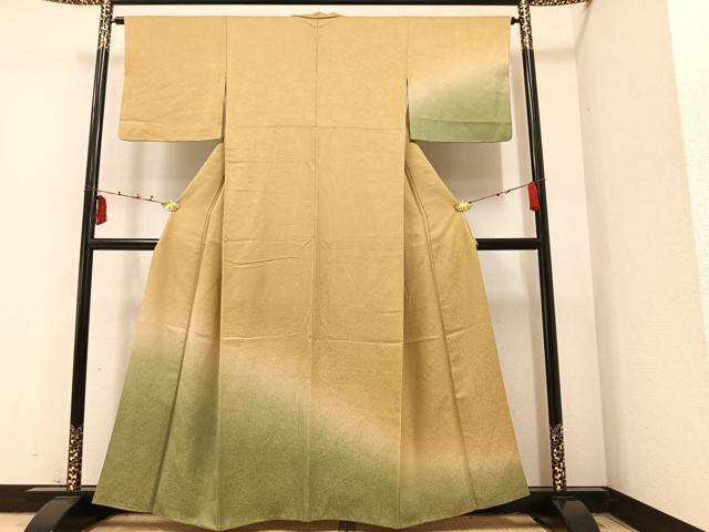 平和屋着物●江戸小紋　訪問着　鮫小紋柄　暈し染め　正絹　逸品　AAAY8666ph