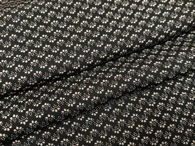 平和屋着物●上質な小紋　桐　黒地　正絹　逸品　AAAY8921ph