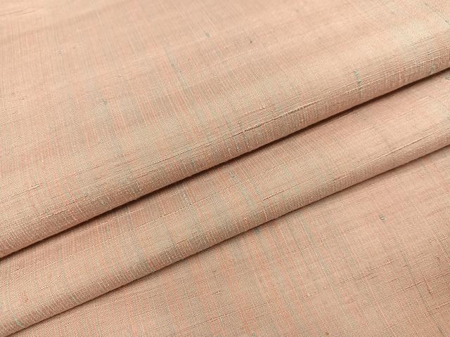 平和屋着物●紅花紬　米沢　間道　正絹　逸品　AAAY8979ph