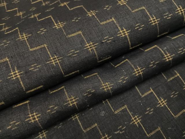 平和屋着物●本場琉球紬　斜め格子　正絹　逸品　AAAY8984ph