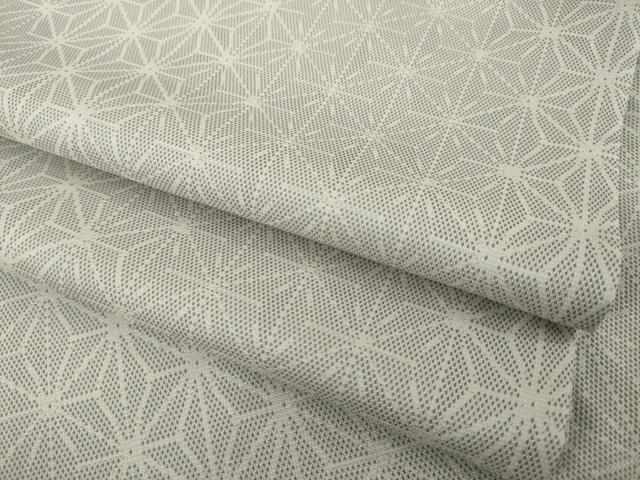 平和屋着物●お召　麻の葉文様　正絹　逸品　AAAY9055ck