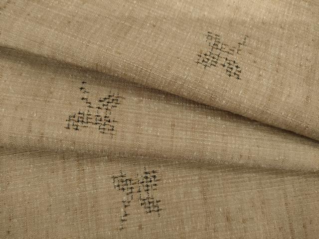 平和屋着物●上質な紬　舞葉文　正絹　逸品　AAAY9062ck