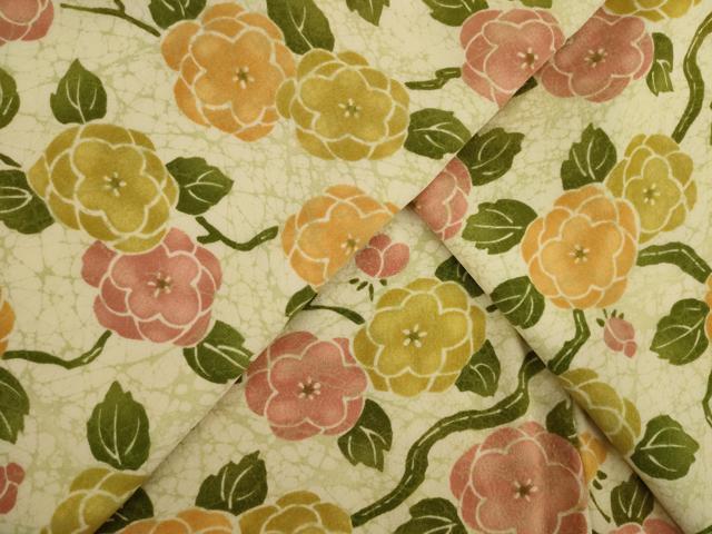 平和屋着物●上質な小紋　枝花文　正絹　逸品　AAAY9076ck