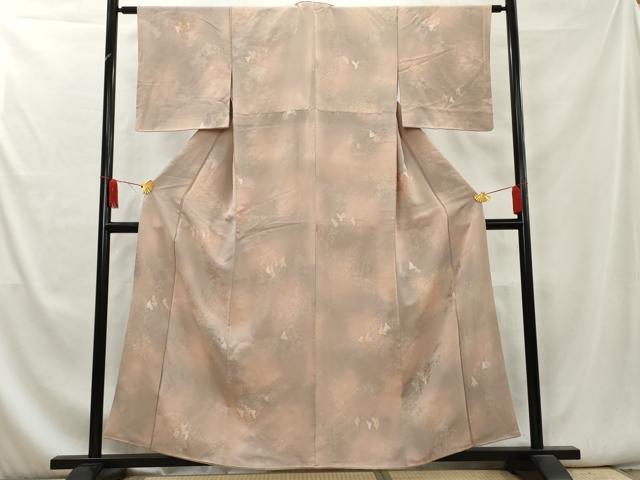 平和屋着物▽上質な小紋 単衣 花間道 正絹 逸品 DAAS0201az