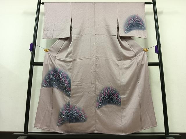 平和屋着物▽訪問着　単衣　草花文　暈し染め　小田急百貨店扱い　正絹　逸品　AAAY9409jh