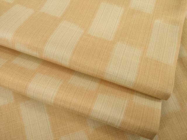 平和屋着物●上質な紬　市松文　東武百貨店扱い　正絹　逸品　AAAY9769ck