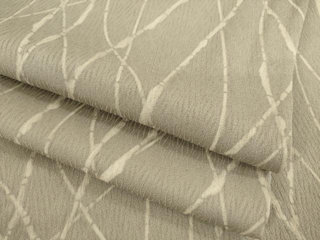 平和屋着物●上質な小紋　よろけ縞　正絹　逸品　AAAY9836ck