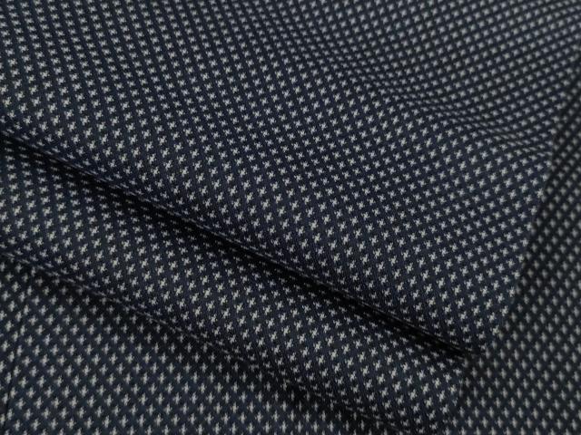 平和屋着物●上質な紬　十字絣　正絹　逸品　AAAY9842ck