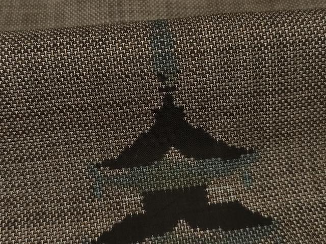 平和屋着物○本場大島紬 泥染 カタス9マルキ 五重塔 正絹 逸品 AAAY9861ck