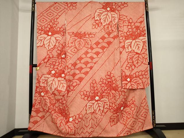 平和屋着物●豪華振袖　総絞り　桐文　正絹　逸品　AAAY9878ck