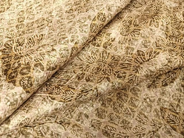 平和屋着物●上質な小紋　更紗花文　正絹　逸品　未使用　AAAY9899np