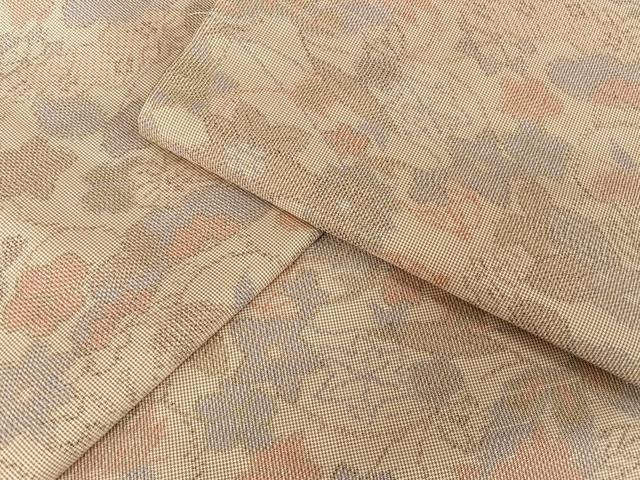 平和屋着物●本場大島紬　一元7マルキ　草花文　正絹　逸品　AAAY9933np