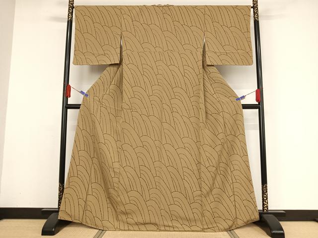 平和屋着物●訪問着　立波文　西武百貨店扱い　正絹　逸品　未使用　AAAY9942np