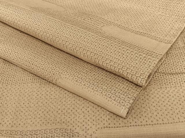 平和屋着物●結城紬　80亀甲　エ霞文　正絹　逸品　未使用　AAAZ0011zg