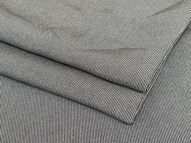 平和屋着物●江戸小紋　万筋　白色×漆黒色　正絹　逸品　AAAZ0017zg