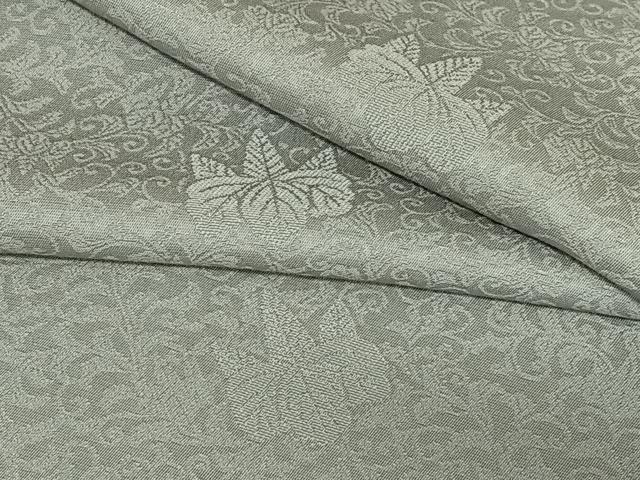 平和屋着物●上質な色無地　花唐草地紋　豆がら茶色　さが美扱い　正絹　逸品　未使用　AAAZ0072zg