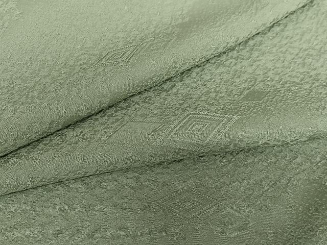 平和屋着物●上質な色無地　雲重ね菱地紋　岩井茶色　正絹　逸品　未使用　AAAZ0100zg