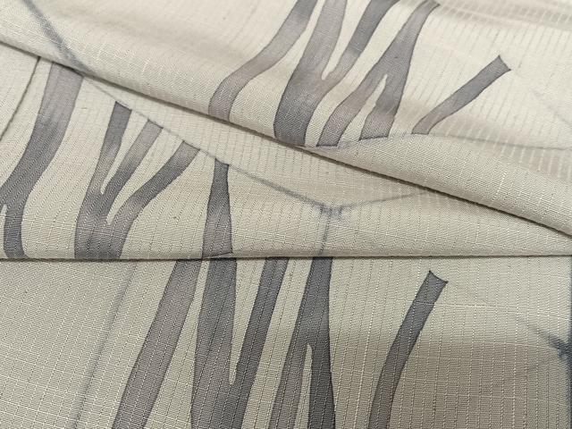 平和屋着物●上質な小紋　紬地　折り紙絞り　ろうけつ染め　正絹　逸品　AAAZ0166zg
