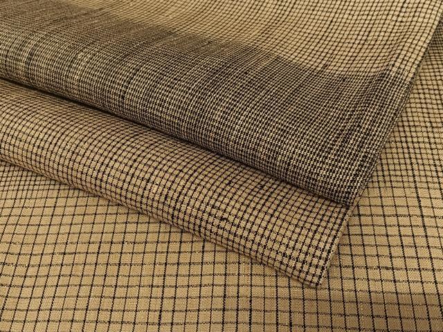 平和屋着物●上質な紬　横段文　正絹　逸品　AAAZ0168zg