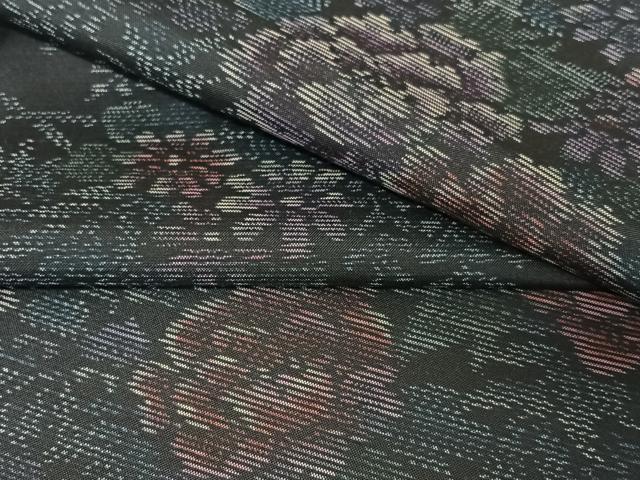 平和屋着物●本場大島紬　草花文　正絹　逸品　未使用　AAAZ0170zg