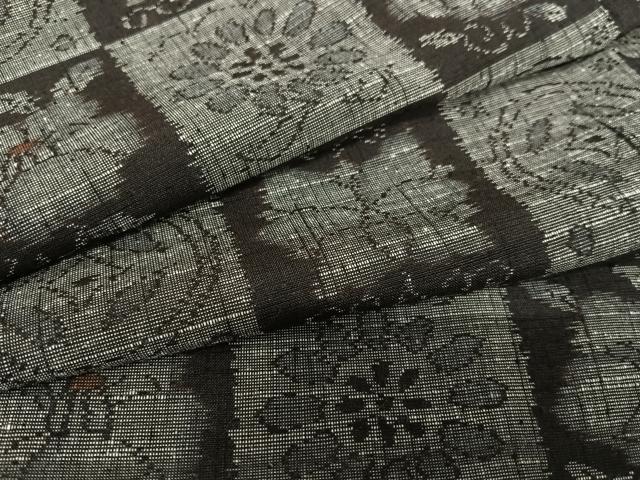 平和屋着物●上質な紬　遠州七宝　正絹　逸品　AAAZ0220zg