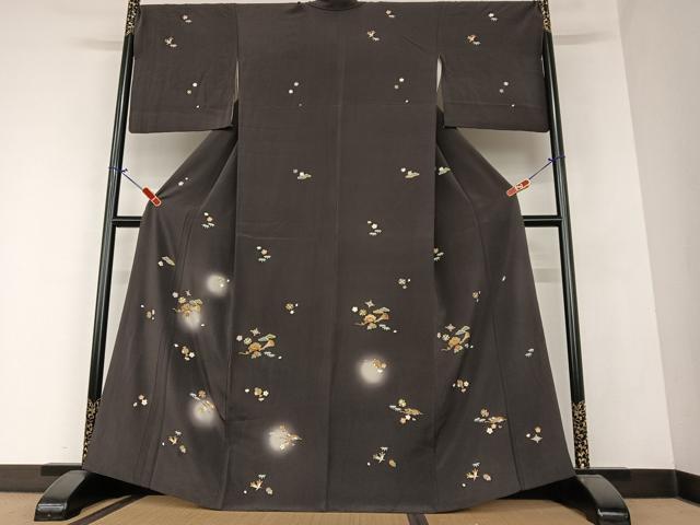 平和屋着物●訪問着　友禅　松竹梅宝尽くし文　蛍暈し　金彩　正絹　逸品　AAAZ0312zg