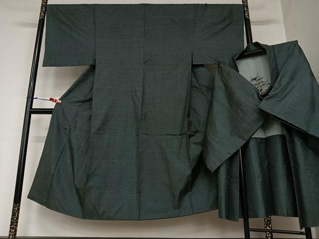 平和屋着物●男性　本場大島紬　アンサンブル　100亀甲　総詰め　正絹　逸品　AAAZ0322zg