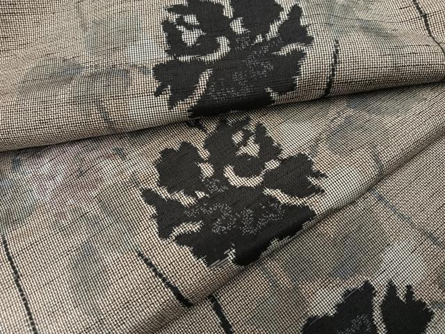 平和屋着物●上質な紬　枝花文　正絹　逸品　未使用　AAAZ0568ph