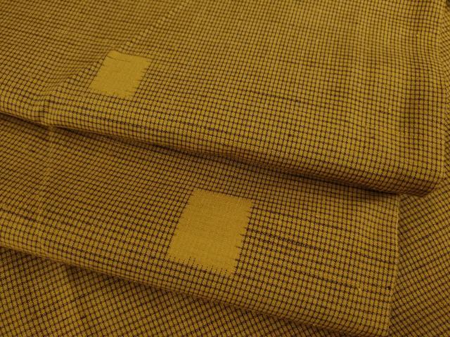 平和屋着物●上質な紬　色紙花文　正絹　逸品　AAAZ0607ck