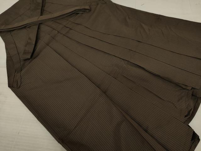 平和屋着物●男性　馬乗り袴　縞　正絹　逸品　AAAZ0613ck