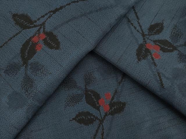 平和屋着物●上質な紬　南天文　正絹　逸品　AAAZ0627ck