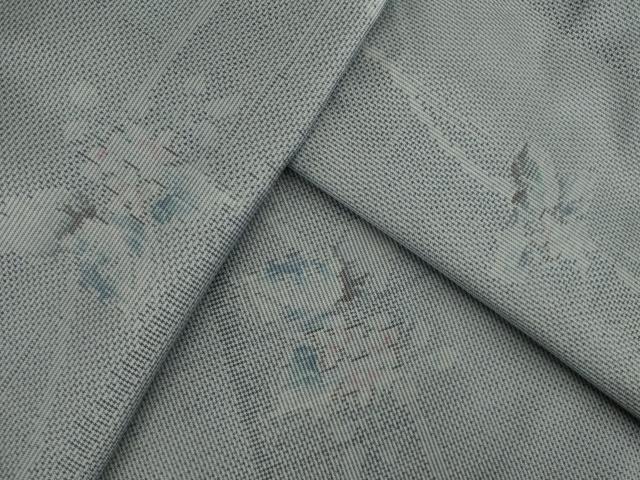 平和屋着物●本場大島紬　一元7マルキ　総絣　花蔦草文　正絹　逸品　AAAZ0638ck