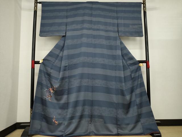 平和屋着物●訪問着　刺繍　雪輪花文　正絹　逸品　AAAZ0641ck