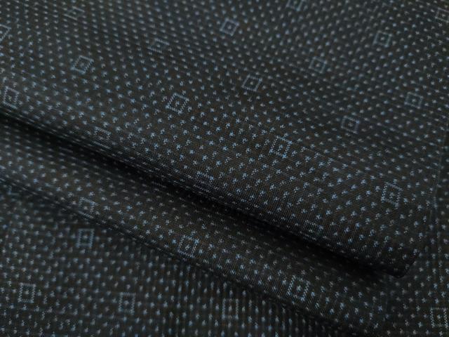 平和屋着物●本場大島紬　一元絣　地紙文　正絹　逸品　AAAZ0652ck