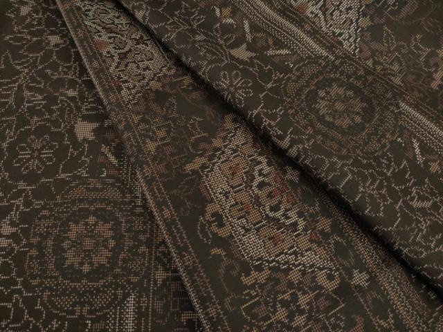 平和屋着物●上質な紬　蜀江間道　ロング丈　正絹　逸品　未使用　AAAZ0678ck