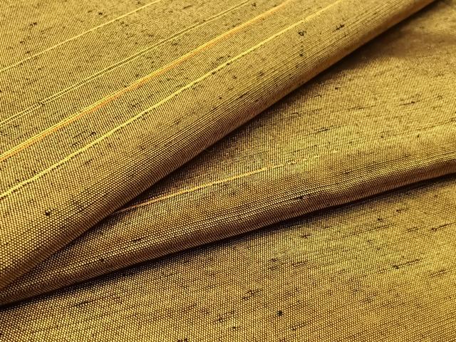 平和屋着物▽上質な紬　単衣　横段文　正絹　逸品　AAAZ0686jh