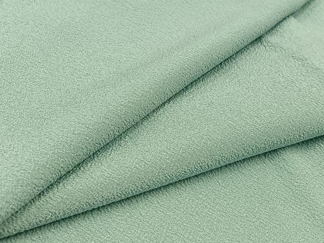 平和屋着物▽洗える最高級着物　＜英＞はなぶさ謹製　色無地　単衣　白藍色　鬼しぼ縮緬　洗える着物　AAAZ0703jh